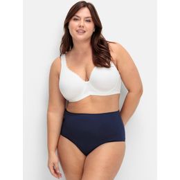sheego Damen B&uuml;gel-BH, Gr. 100, blau, 82% Polyamid, 18% Elasthan, BHs