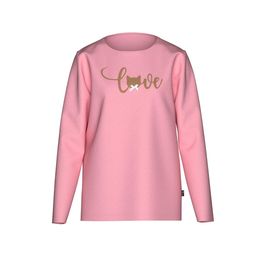 TRIGEMA Damen Schlafanzug "TRIGEMA Pyjama-Oberteil mit Cat Love-Print", rosa, Gr. XL, Single Jersey, 100% Baumwolle, Homewear-Sets