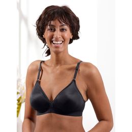 Triumph Damen T-Shirt-BH, Gr. 90, schwarz, 82% Polyamid, 18% Elasthan, BHs