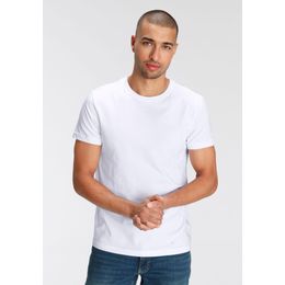 AJC Herren T-Shirt, wei&szlig;, Basic, Gr. XL, unifarben, Single Jersey, Obermaterial: 100% Baumwolle, Shirts, lockere Passform, Basic-Stil