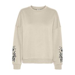 V&eacute;ro Moda Vero Moda Sweatshirt 'VMKarol' Damen Gr&ouml;&szlig;e S beige / navy