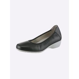 CLASSIC Damen Ballerina, Gr. 39schwarz, Glattleder, Basic, Schuhe