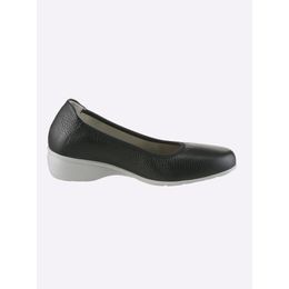 CLASSIC Damen Ballerina, Gr. 39schwarz, Glattleder, Basic, Schuhe