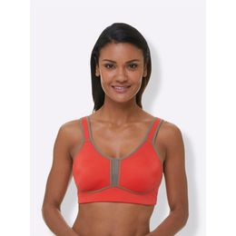 Viania Damen Sport-BH, Gr. 90, rot, 47% Polyamid, 41% Polyester, 12% Elasthan, BHs