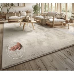 Fellteppich my home, B:160cm H:11mm L:230cm, beige, Polyester, Teppiche, "Lottano", Langflor, Kunstfell, Uni Farben, traumhaft weicher Flor,