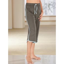 Damen Caprihose, gr&uuml;n, Gr. 38, unifarben, 100% Baumwolle, Hosen