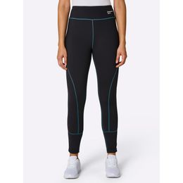 Catamaran Damen Funktionstightsschwarz, Gr. 52, meliert, unifarben, 78% Polyester, 22% Elasthan, Hosen
