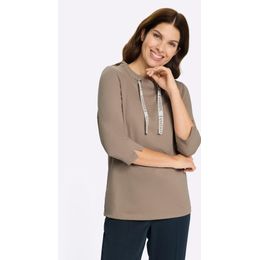 Classic Basics Damen Sweatshirt, beige, Gr. 56, unifarben, 50% Baumwolle, 50% Polyester, Sweatshirts