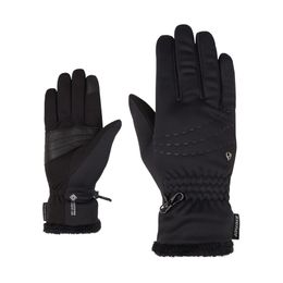 Ziener Damen Multisporthandschuhe "INDIRI-Z WS TOUCH glove", schwarz, Gr. 6,5, Materialmix, Handschuhe
