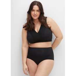 sheego Damen B&uuml;gelloser BH, Gr. 85, schwarz, 95% Baumwolle, 5% Elasthan, Spitze:12% Elasthan, 88% Polyamid, BHs