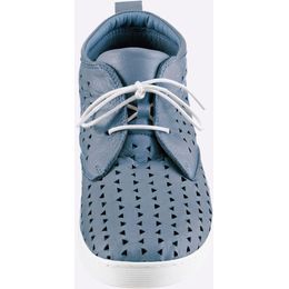 Heine Damen Schn&uuml;rschuh, Gr. 39jeansblau, Leder, Schuhe