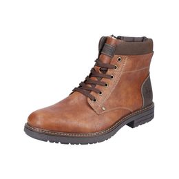 Rieker Herren Schn&uuml;rstiefelette "Rieker Stiefelette Lederimitat", Gr. 41, braun, Lederimitat, Schuhe