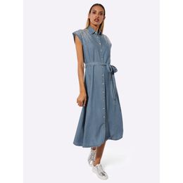 CR&Eacute;ATION L CREATION L Damen Jeanskleid "Lyocell-Jeans-Kleid"blau, bleached, Gr. 50, unifarben, Denim/Jeans, 100% Lyocell, Kleider