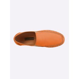 Loretta Damen Slipper, Gr. 36orange, Glattleder, Schuhe