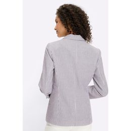 Heine Damen Jackenblazer "Blazer", grau, Gr. 44, 65% Polyester, 35% Baumwolle, Blazer