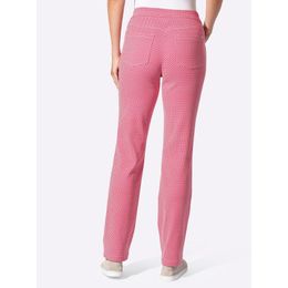 Casual Looks Damen Schlupfhoserot, ecru, gemustert, Gr. 195, gemustert, mehrfarbig, 43% Viskose, 42% Polyester, 11% Polyamid, 4% Elasthan, Hosen