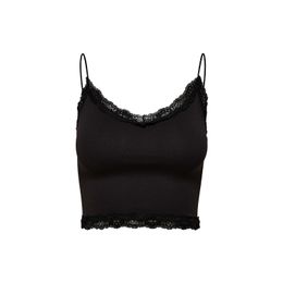 Only Damen T-Shirt "T-Shirt ONLVICKY LACE SEAMLESS CROPPED TOP 1er Pack"schwarz, Gr. SM, Obermaterial: 92% Polyamid PA. 8% Elasthan EL., Shirts