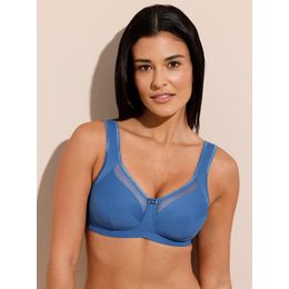 Damen Entlastungs-BH, Gr. 95, blau, 85% Polyamid, 15% Elasthan, BHs