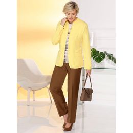 CLASSIC Damen Jerseyblazer "Jersey-Blazer", gelb, Gr. 21, 98% Polyester, 2% Elasthan, Blazer