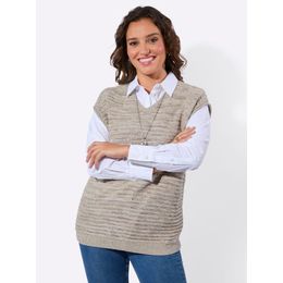 Casual Looks Damen Pullunder "Pullunder", beige, Gr. 36, meliert, 100% Baumwolle, Pullover