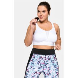 sheego Damen Sport-BH, Gr. 85, wei&szlig;, 90% Polyester, 10% Elasthan, BHs