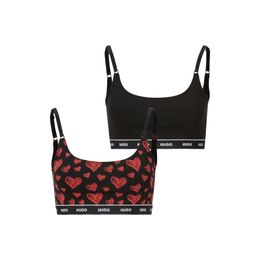 HUGO UNDERWEAR Damen Bralette-BH "TWIN BRALETTE DESIGN", Gr. XSopen miscellaneous 998, Jersey, Obermaterial: 95% Baumwolle, 5% Elasthan, BHs, mit