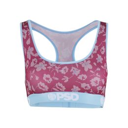 PSD Damen Sport-BH "PSD HALFTONE BLOOM SPORTS BRA", Gr. XL, rosa, 88% Polyester, 12% Elasthan, BHs