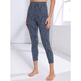 Damen Leggingsroyalblau, bedruckt, Gr. 44, gemustert, 95% Baumwolle, 5% Elasthan, Hosen