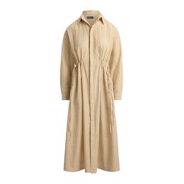 Polo Ralph Lauren Kleid Damen Gr&ouml;&szlig;e 34 camel / wei&szlig; Sommerkleid