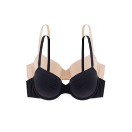 Dorina Damen B&uuml;gel-BH "LOUISE", Gr. 85, schwarz, Microtouch, Obermaterial: 57% Polyamid, 35% Polyester, 8% Elasthan, unifarben, BHs, weicher Stoff,