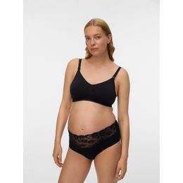 MAMALICIOUS Damen Bustier "MLILJA FEED ME BRA NF 2-P A. NOOS", Gr. Mschwarz pack:schwarz, Jersey, Obermaterial: 73% Nylon, 20% Polyamid, 7% Elasthan,