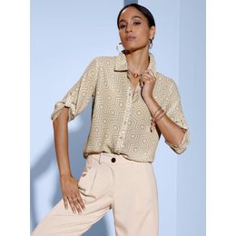 CR&Eacute;ATION L CREATION L Damen Schlupfbluseecru, sand, gemustert, Gr. 36, gemustert, 100% Polyester, Blusen