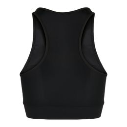 Urban Classics Damen Sport-BH "Urban Classics Damen Ladies High Neck Tech Bra", Gr. XS, schwarz, 80% Polyamid, 20% Elasthan, BHs