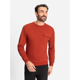 Catamaran Herren Rundhalsshirt "Langarm-Shirt", rot, Gr. 44, unifarben, 100% Baumwolle, Shirts