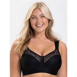 Miss Mary Of Sweden MISS MARY Damen Entlastungs-BH, Gr. 80, schwarz, 49% Polyester, 28% Polyamid, 15% Lyocell, 8% Elasthan, BHs