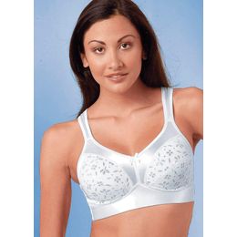 Damen B&uuml;gelloser BH, Gr. 90, wei&szlig;, 60% Polyamid, 30% Baumwolle, 10% Elasthan, BHs
