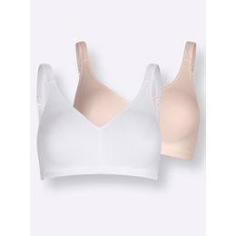 Naturana Damen B&uuml;gel-BH, Gr. 90, beige, 84% Polyamid, 16% Elasthan, BHs