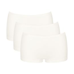 Sloggi Kinder Panty "GO Daily Cotton", Gr. M, wei&szlig;, Single Jersey, Obermaterial: 95% Baumwolle, 5% Elasthan, Unterhosen, Glanz-Effekt Details,