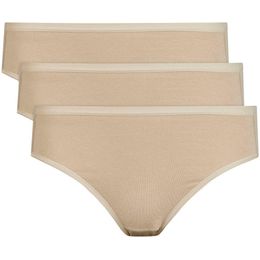 Nina von C. Damen Jazz-Pants Slips, Gr. 50, beige, Obermaterial: 93% Baumwolle, 7% Elasthan, unifarben, Unterhosen, basic, eng, elastisch, weich,