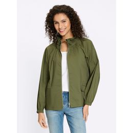 Heine Damen Blusenjacke, gr&uuml;n, Gr. 44, 67% Baumwolle, 29% Polyester, 4% Elasthan, Jacken