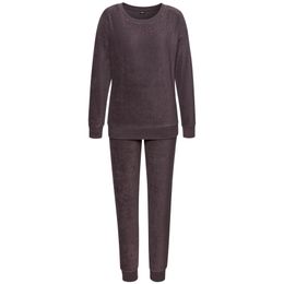 Vivance Dreams Damen Pyjama, Gr. 32, blau, Frottee, Obermaterial: 80% Baumwolle, 20% Polyester, unifarben, Homewear-Sets, in sch&ouml;ner Frottee-Qualit&auml;t