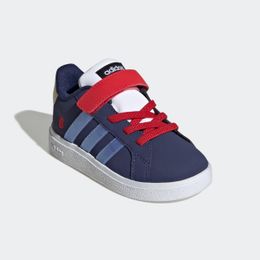 Jungen Sneaker "ADIDAS DISNEY SCHNEEWITTCHEN GRAND COURT 2.0 FÜR KINDER", adidas Sportswear, Gr. 26, blau, Leder, Synthetik, Schuhe