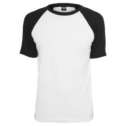 Urban Classics Damen T-Shirt "Urban Classics Herren Raglan Contrast Tee"wei&szlig;, schwarz, Gr. XXL, mehrfarbig, 100% Baumwolle, Shirts
