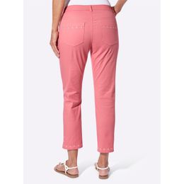 Inspirationen Damen 7/8-Jeansflamingo, Gr. 44, unifarben, 98% Baumwolle, 2% Elasthan, Jeans