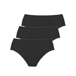 Nina von C. Damen Jazz-Pants Slips "3er Pack Damen Jazzpant Daily", Gr. 36, schwarz, Feinripp, Obermaterial: 100% Baumwolle CO., Unterhosen