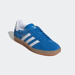Herren Sneaker "GAZELLE INDOOR", adidas originals, Gr. 47blaubird, ftwwht, gum2, Leder, Synthetik, Schuhe