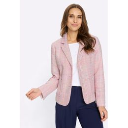 Lady Damen Jackenblazer "Boucl&eacute;-Blazer", rosa, Gr. 40, 100% Polyester, Blazer