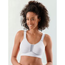 Viania Damen Sport-BH, Gr. 90, wei&szlig;, 47% Polyamid, 41% Polyester, 12% Elasthan, BHs