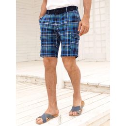Catamaran Herren Bermudasmarine, mittelblau, kariert, Gr. 48, gemustert, kariert, 98% Baumwolle, 2% Elasthan, Hosen