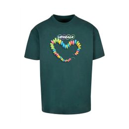 Damen T-Shirt "Upscale by Mister Tee Herren Sweet Treats Heavy Oversize Tee"bottlegr&uuml;n, Gr. M, UPSCALE BY MISTER TEE, bedruckt, 100% Baumwolle, Shirts